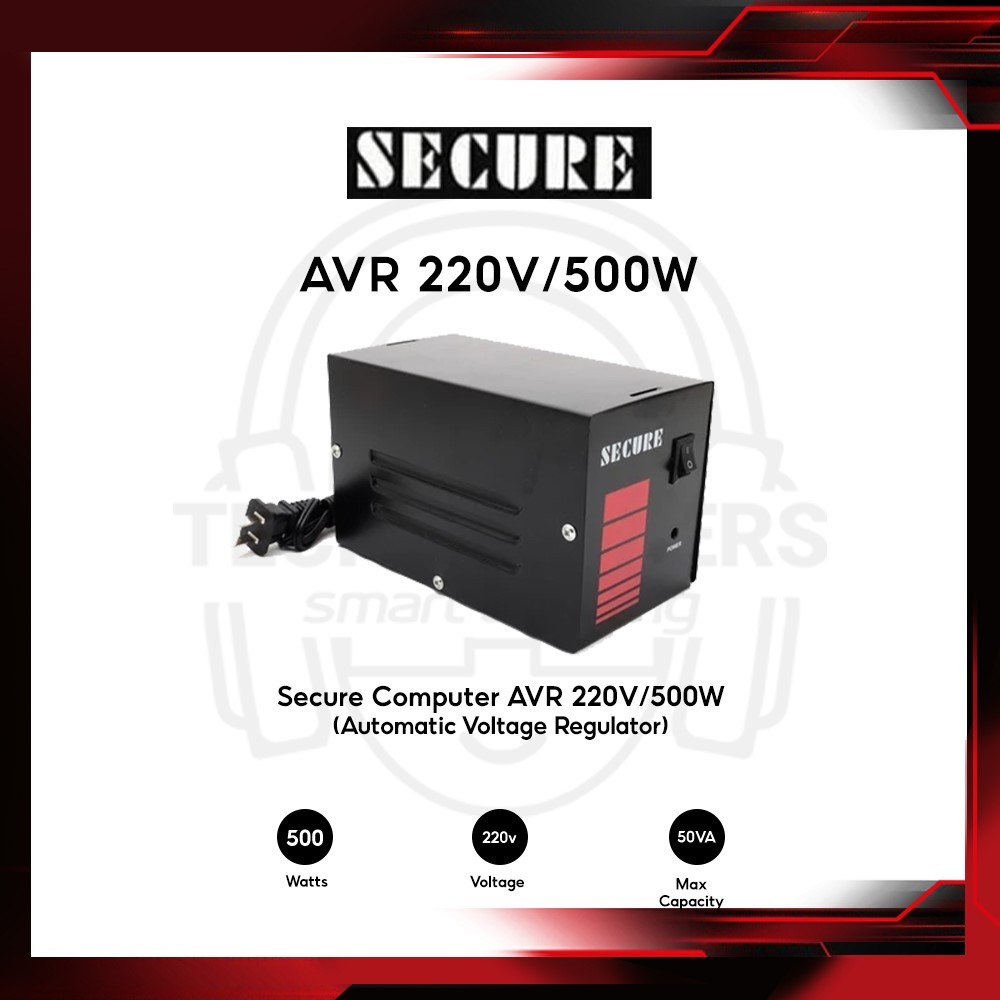 Secure Computer AVR/Automatic Voltage Regulator 220V/500W | Shopee ...