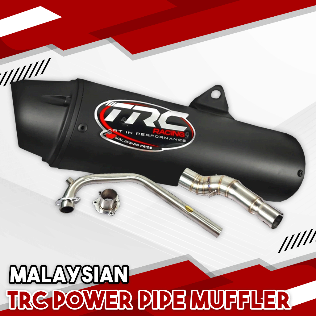 TRC POWER PIPE MUFFLER FOR SNIPER 150 32mm MALAYSIAN CONCEPT BLACK ...