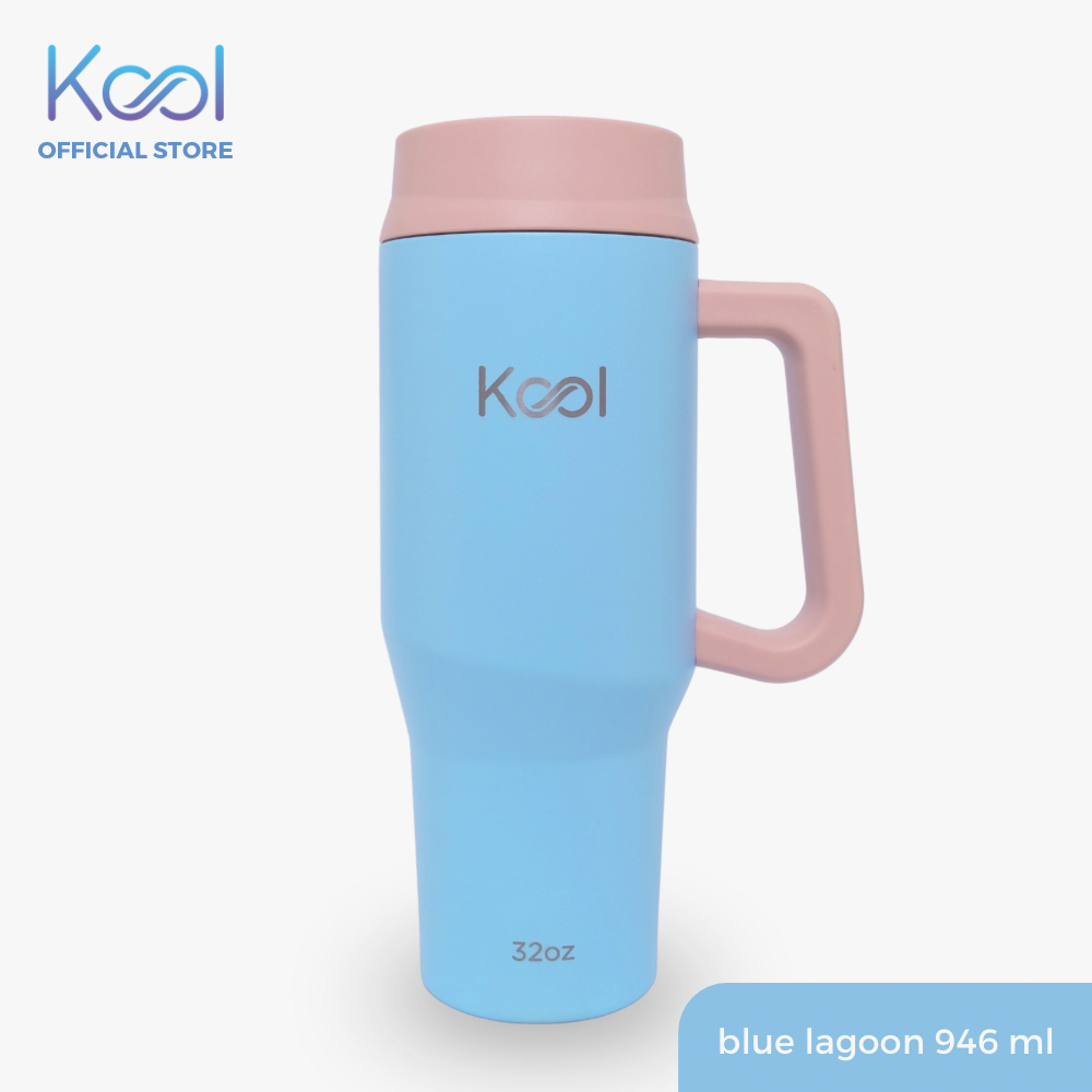 Kool Insulated Stainless Steel On-The-Go Tumbler With Straw - Blue ...