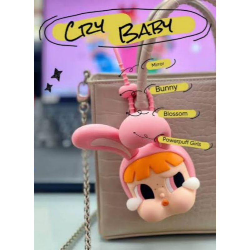Genuine Pop Mart Popmart Crybaby x Powerpuff Girls Pendant Mirror ...
