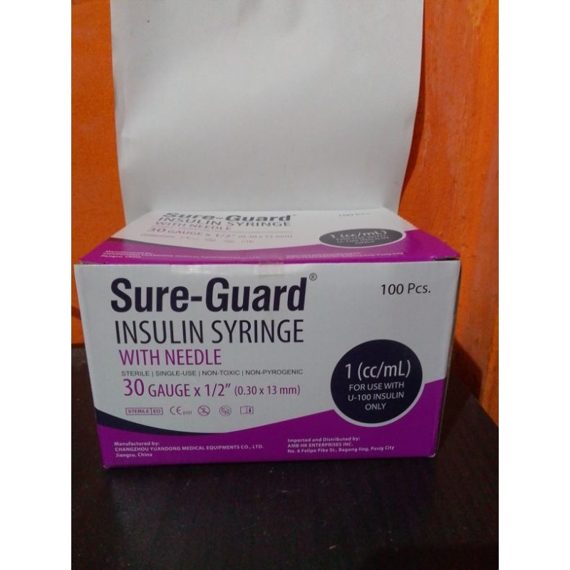 Insulin syringe with needle 1cc/ml G30×1/2 sterile | Shopee Philippines