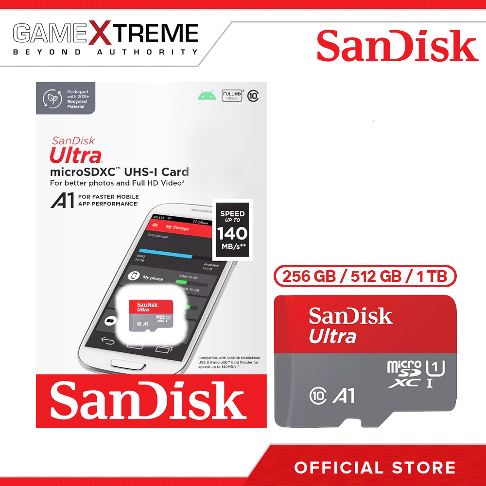 SanDisk Ultra microSD A1 series UHS-I Card (SDSQUAC | Shopee Philippines