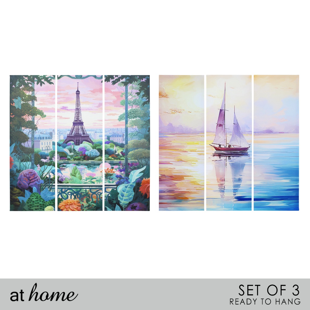 At Home Set of 3 Canvas Frame Set – Jess & Jamie Wall Art Decoration ...