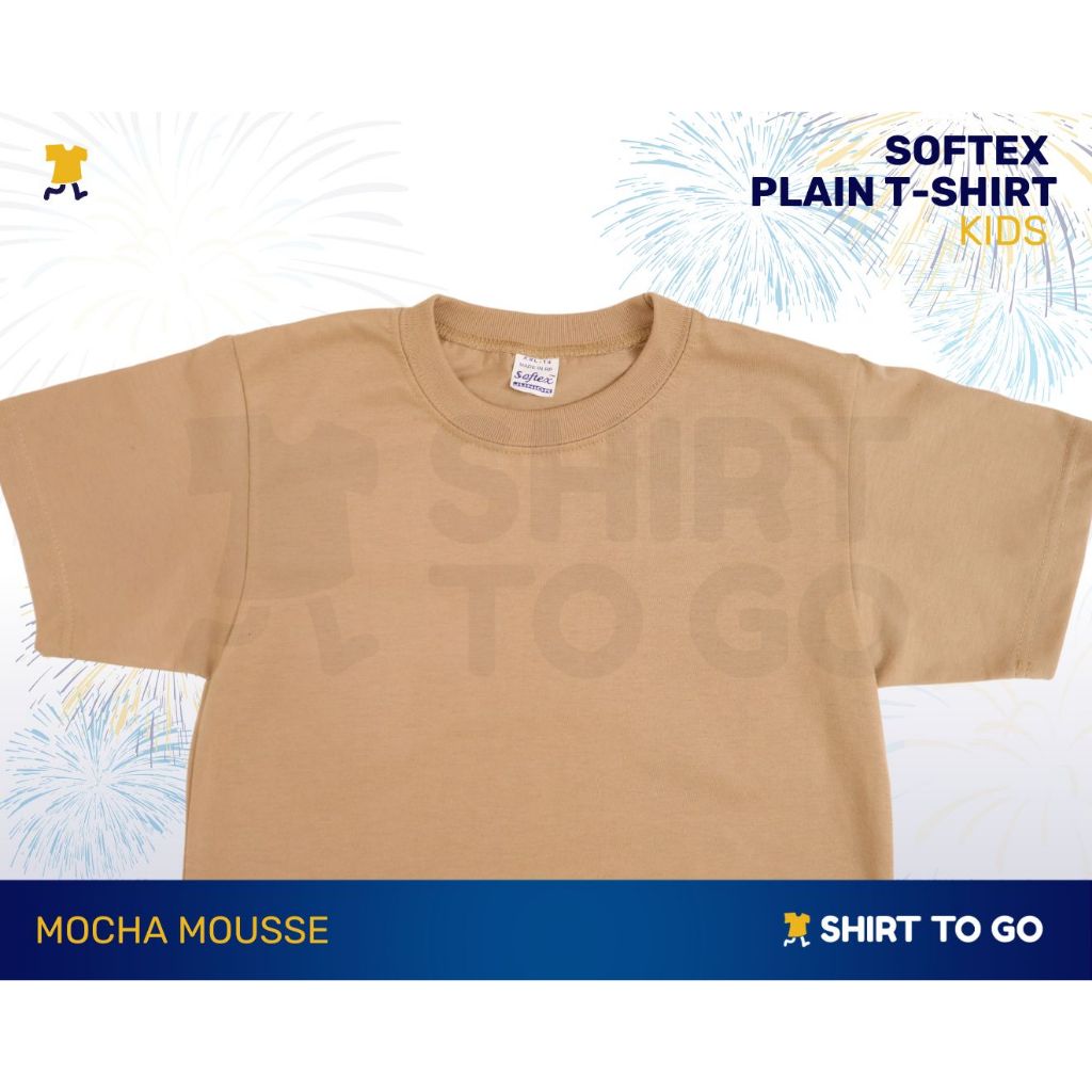 MOCHA MOUSSE (COLOR OF THE YEAR - 2025) SOFTEX KIDS PLAIN SHIRTS ...