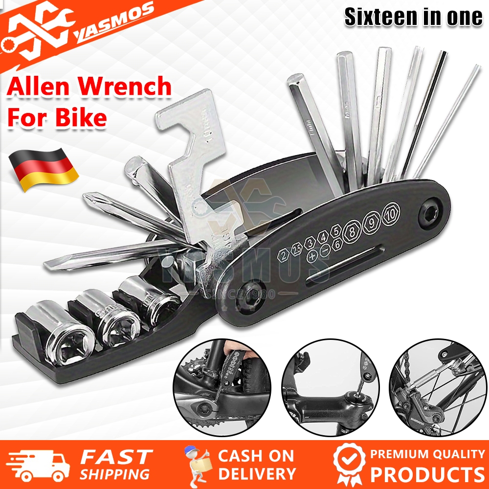 16 in 1 MTB Bike Tools Road Bicycle Allen Wrench Pocket Tools Repair ...