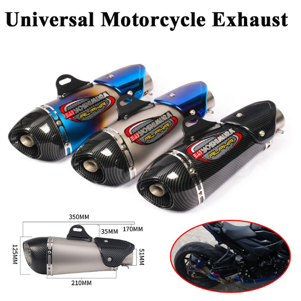 High Quality 38-51mm inlet R77 Yoshimura Alpha Whale Universal Motorcycle Exhaust Muffler Pipe ...