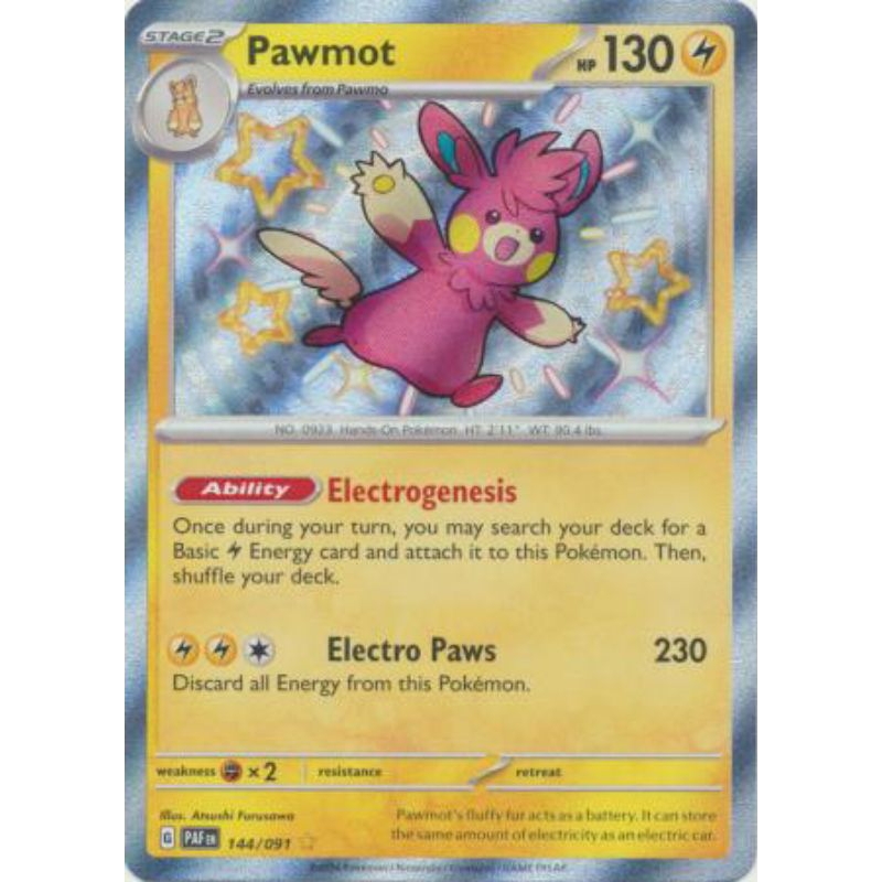 Pokemon Card, Pawmot 144/091, Shiny Rare. (ENGLISH TYPE) | Shopee ...