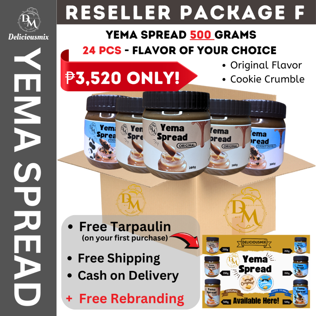 Deliciousmix Yema Spread Reseller Package F (24pcs / 500g) | Shopee ...