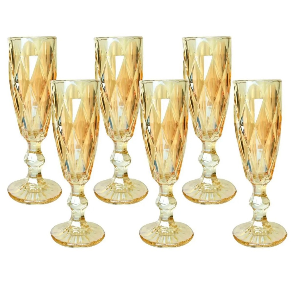 D168-2 GLASSWARE HIGH QUALITY FLUTE WINE GLASSES 6pcs set | Shopee ...