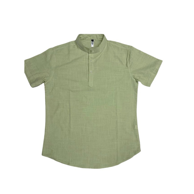 H.K Chinese Collar Half Botton Men’s Premium Quality Plain Korean ...
