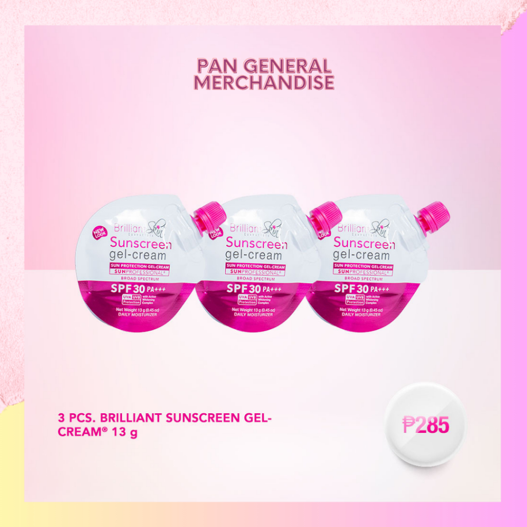 3 Pcs. Brilliant Sunscreen Gel Cream 13g | Shopee Philippines