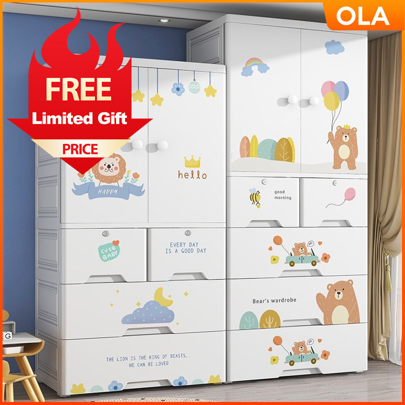 Childrens Clothes Storage Wardrobe Cabinet Cartoon Wardrobe Durabox ...