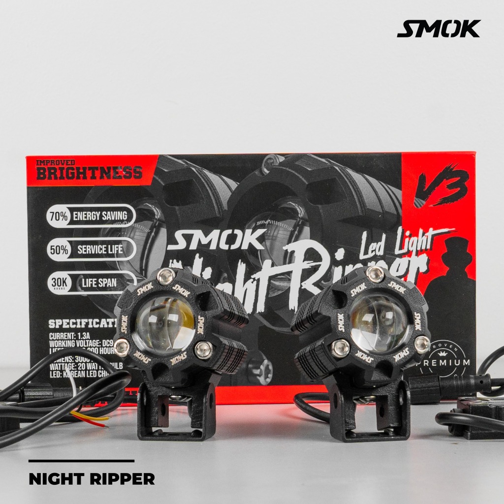 SMOK MINI DRIVING LIGHT 4 WIRES HIGH AND LOW BEAM WHITE AND YELLOW ...
