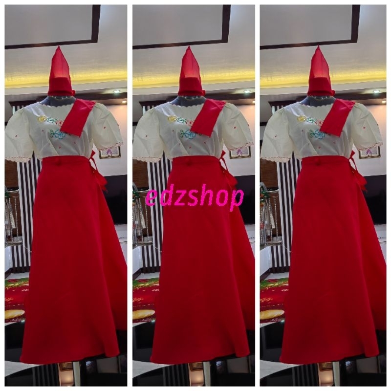 baro at saya filipiniana costume.kids to adult.red collection | Shopee ...