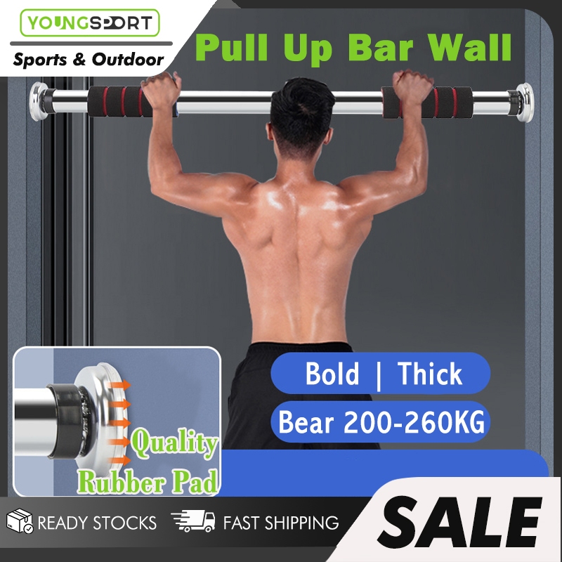 200KG Pull Up Bar Doorway Thicken Pull Ups Bar Adjustable Gym Bar Wall Training Bar Sport ...