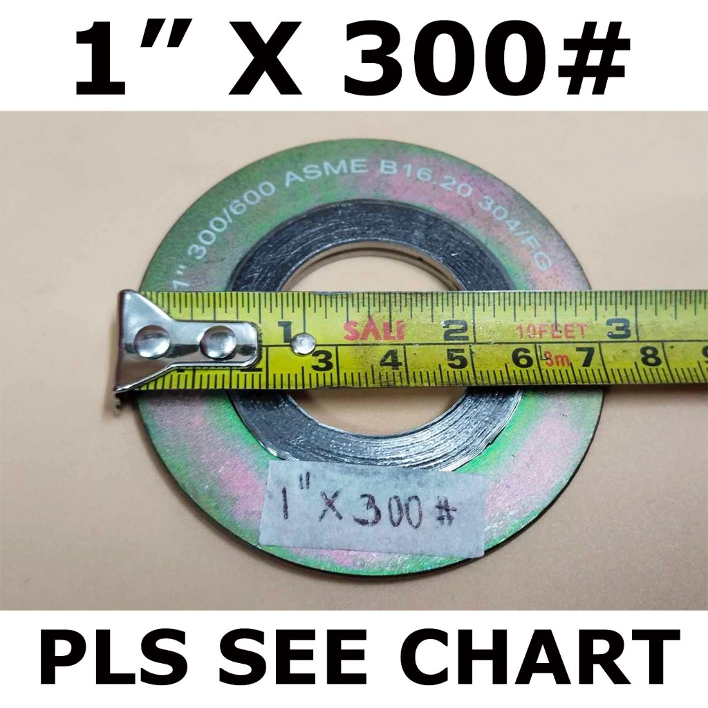 FLEXITALLIC GASKET 1" X 300# SPIRAL WOUND GASKET 304/FG ASME B16.20