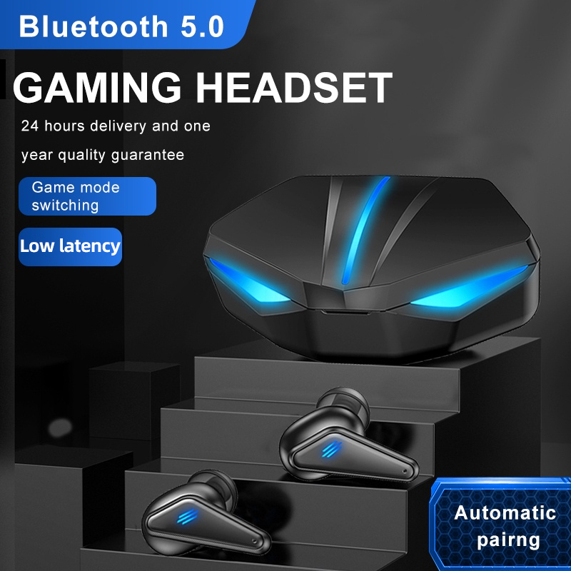 Gaming Bluetooth Earphone Mic Wireless Earbuds HiFi k55 Headsets Audio ...