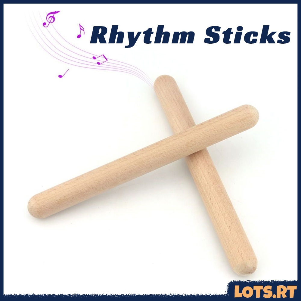 2Pcs/set Hardwood Rhythm Sticks Musical Beating Teaching Aids Orff ...