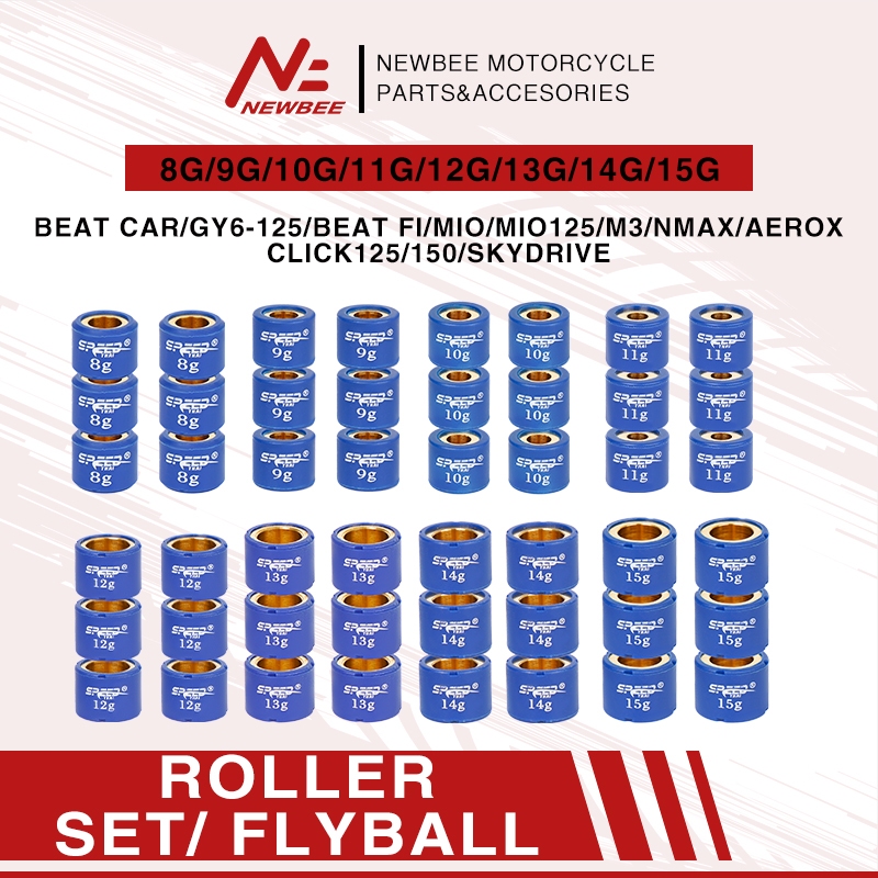 [NEWBEE] ROLLER SET FLYBALL SOLD AS 6PCS FOR BEAT/SKYDRIVE/GY6125 ...