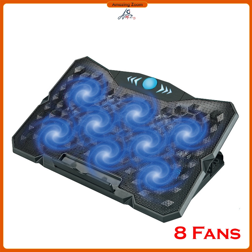 Best Gaming Laptop Cooler With 8 Fans Adjustable Height Silent Cooling ...