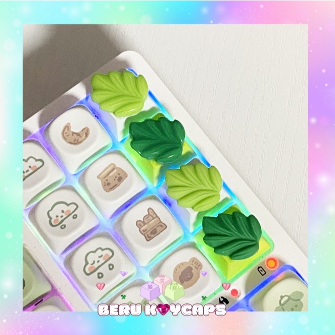 Leaf Keycaps Green Keycaps Leaves Artisan Custom Keycaps for Mechanical ...