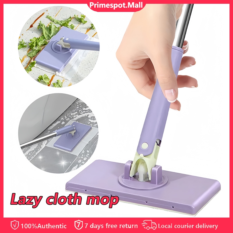 92cm Mops Lazy Face Towel Mop 360° Rotating Floor Cleaner Cleaning Mop ...