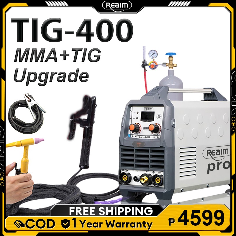 REAIM TIG-400 Welding Machine Inverter Portable Arc MMA/TIG 2in1 Welder ...