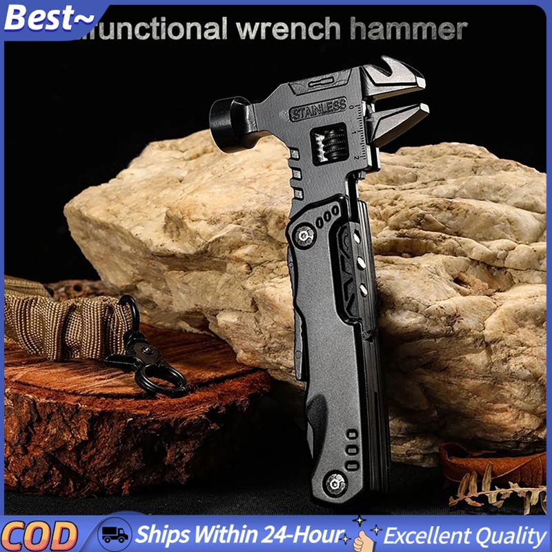 16 in 1 outdoor multifunctional wrench hammer portable claw hammer ...