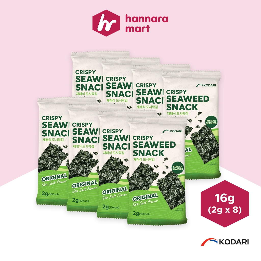KODARI Crispy Seaweed Snack (Original Sea Salt Flavor) | Hannara Mart ...