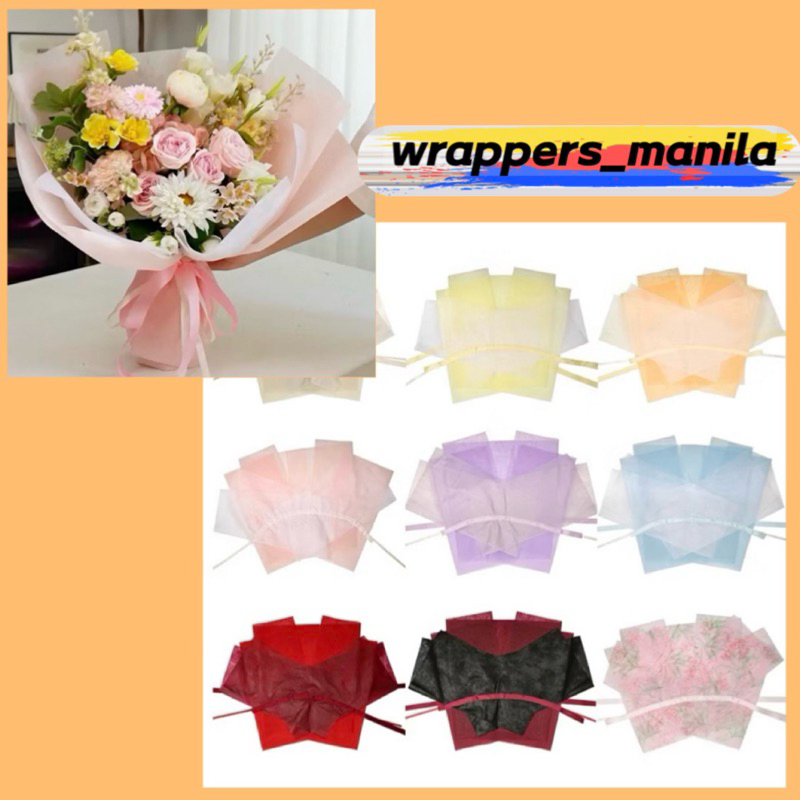 2pcs EASY WRAPPED Wrappers Flower Bouquet Wrapping | Shopee Philippines