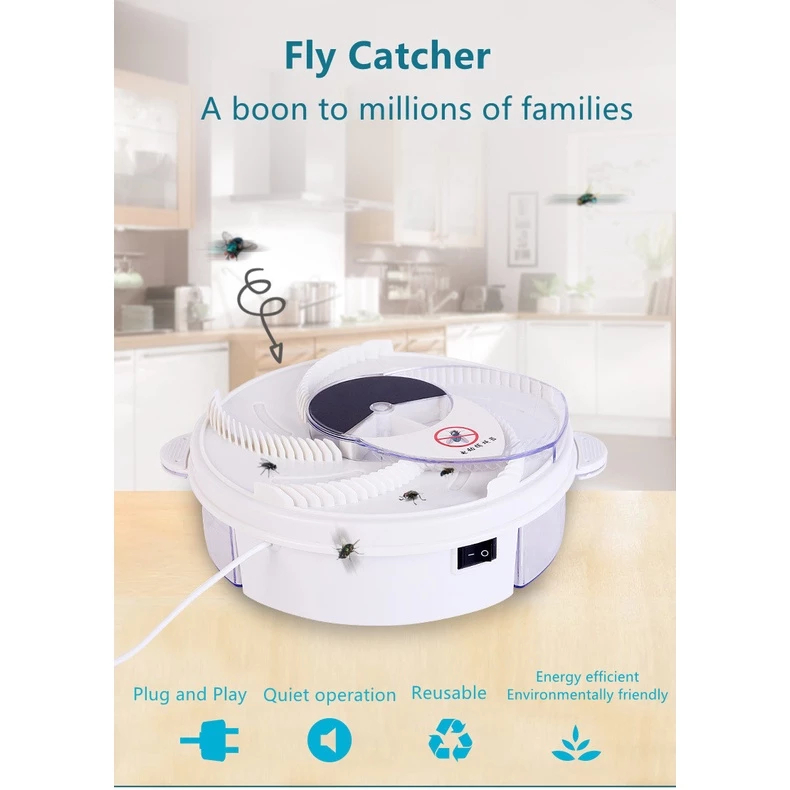 Electric Automatic Flycatcher fly trap Fly-catching Artifacts Insect ...