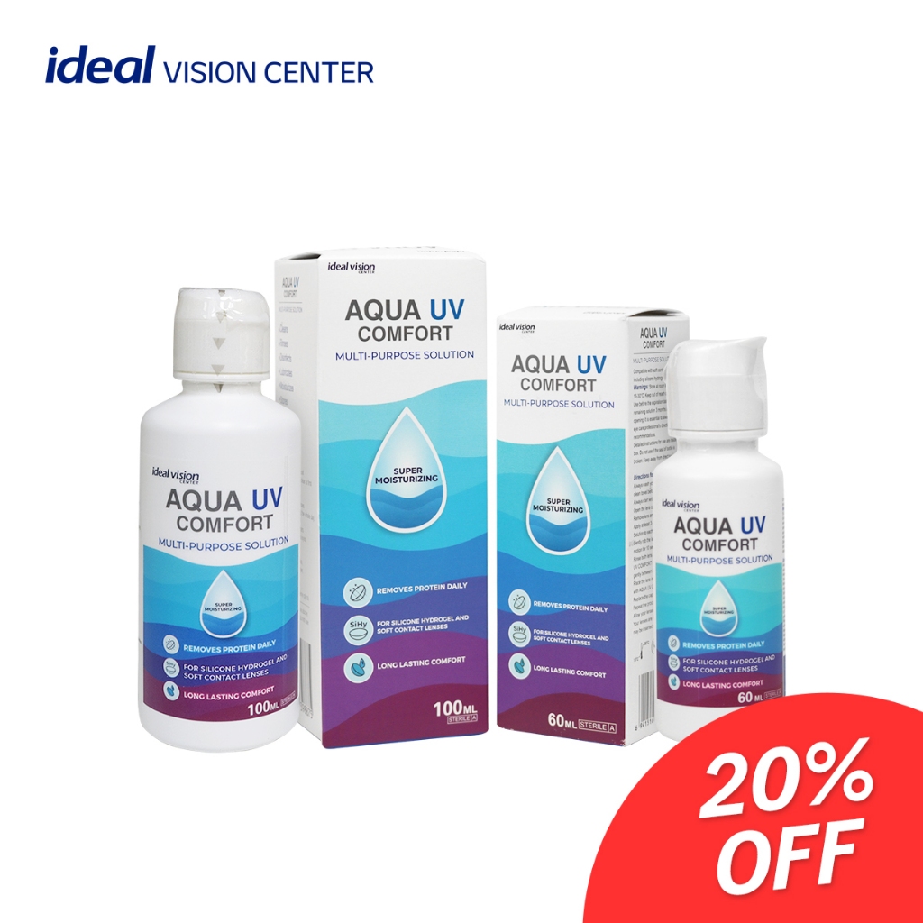 Ideal Vision Center Aqua UV Comfort Multi-Purpose Contact Lens Solution ...