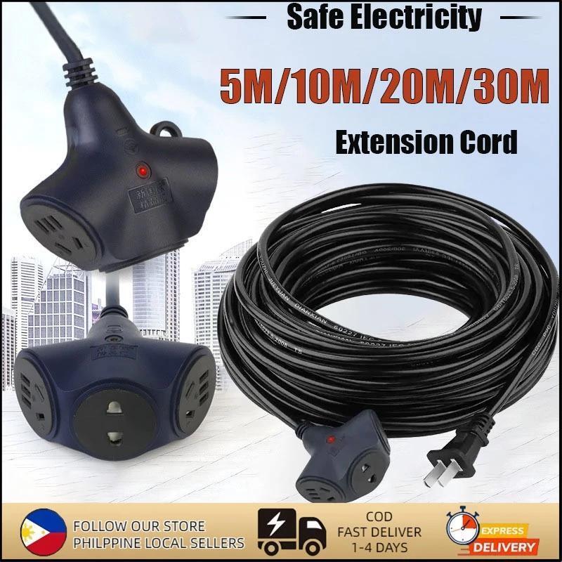 Extension wire heavy duty omni 5/10/20/30 meters extension cord socket ...