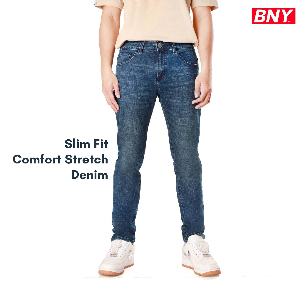 BNY Men's Slim Fit Stretch Denim (669) | Shopee Philippines