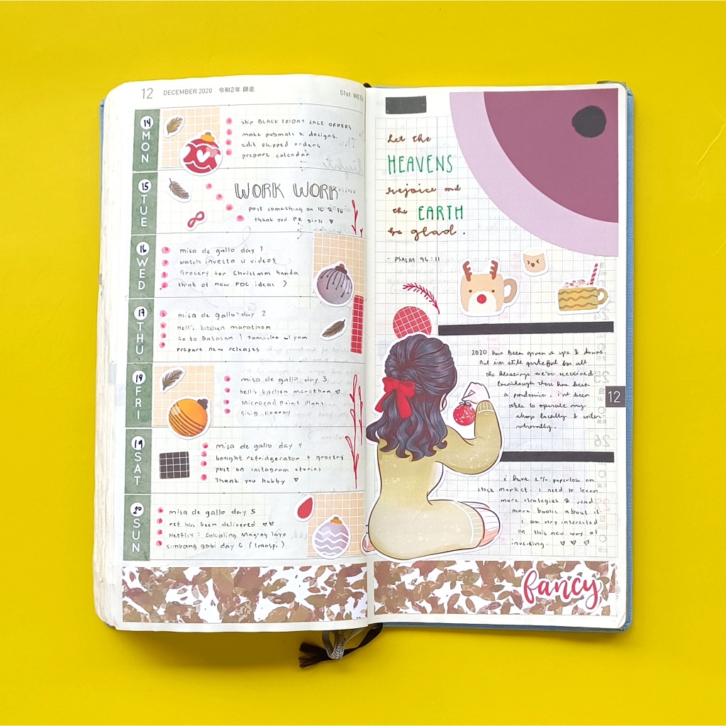 Christmas Hobonichi Kit for Hobonichi Weeks | HW033 HW034 HW035 HW036 ...
