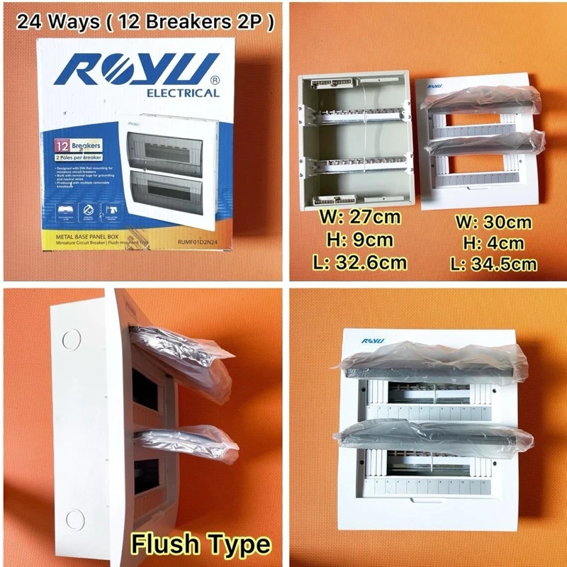 ROYU METAL BASE DISTRIBUTION PANEL BOX | Shopee Philippines