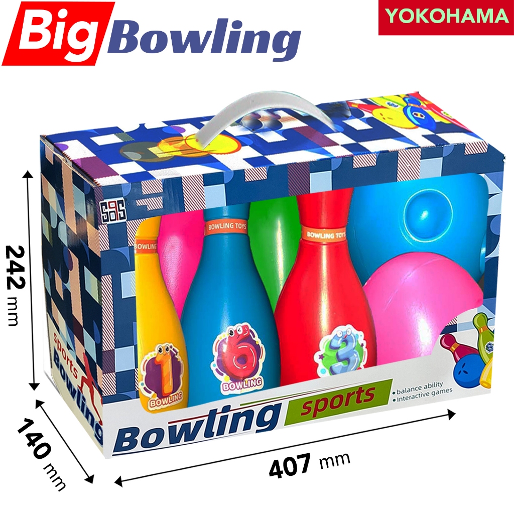 Japan Yokohama Kids Big Bowling Set 10pcs Pins Toddler Toys for ...