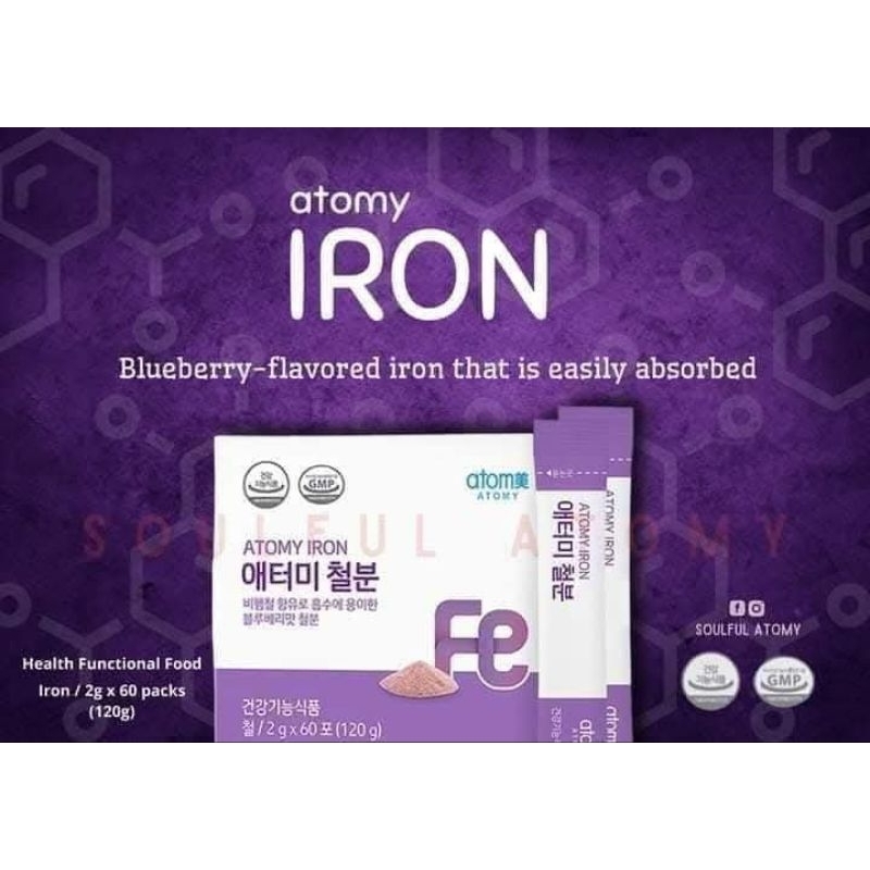 Original Atomy Iron 2g x 60 pcs blueberry flavor | Shopee Philippines