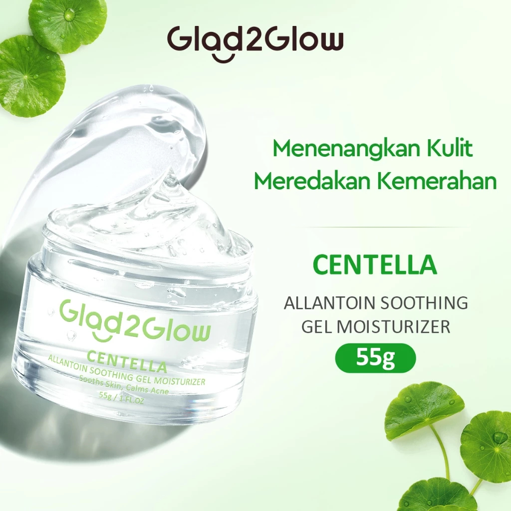 HOT [G2G] Glad2Glow Centella Allantoin Soothing Gel Facial Moisturizer ...