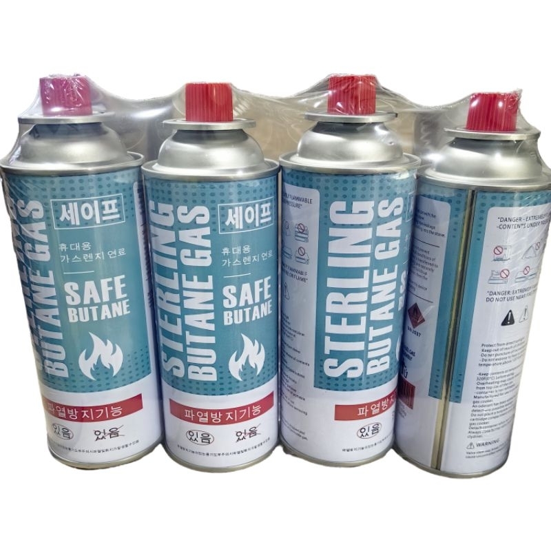 COD STERLING Butane Gas for Gas stove 220g x 4 pcs Korea Gas Tank ...