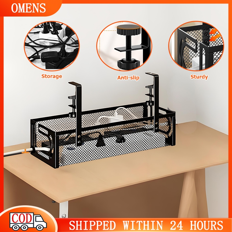 Under Table Storage Wire Organizer Storage Cable Management Tray ...