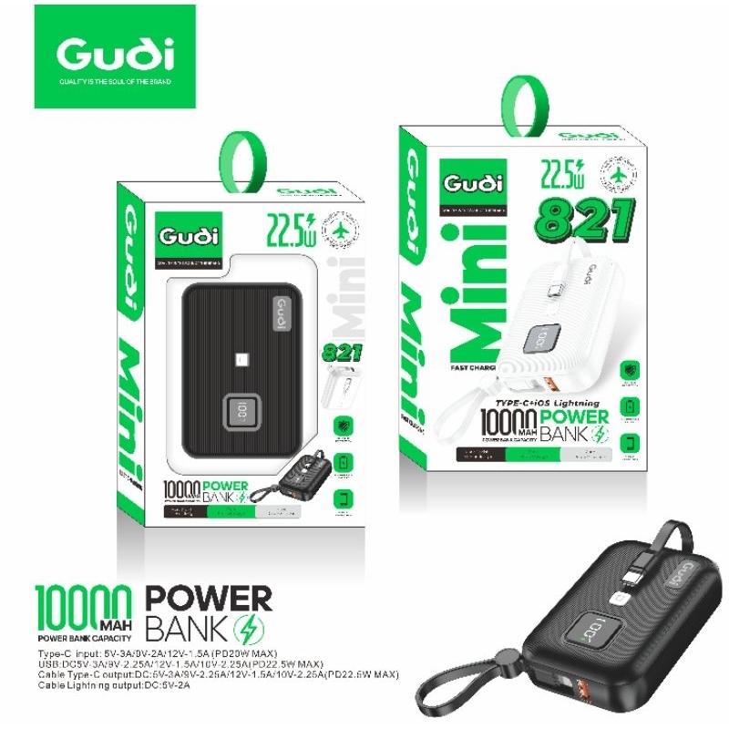 Original Gudi 22.5W Fast Charging 10000mAh Powerbank | Shopee Philippines