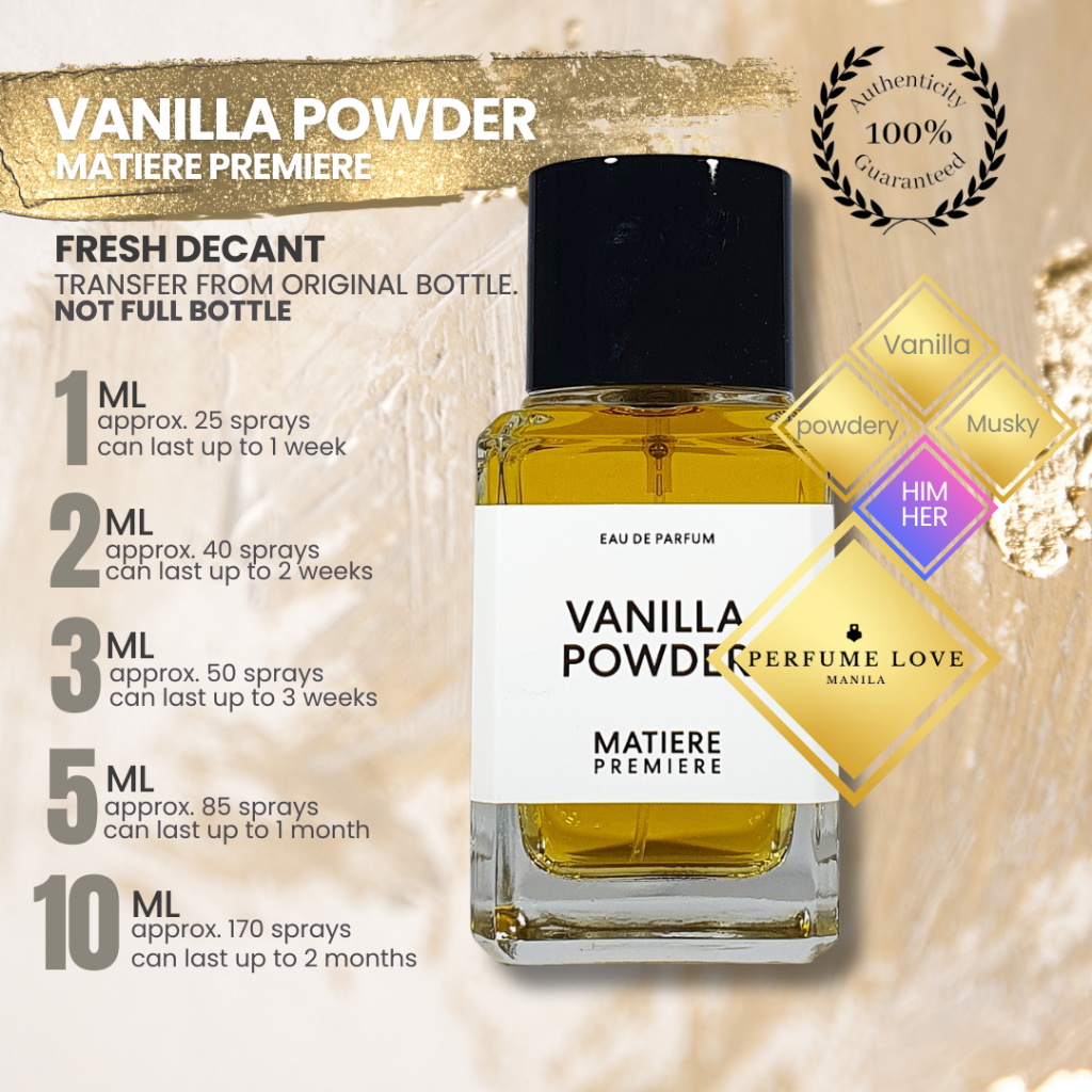 PERFUME DECANT Matiere Premiere Vanilla Powder Eau de Parfum | Shopee ...
