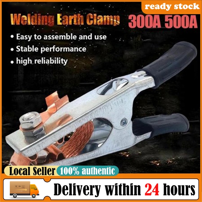 500A 300A Ground Clamp Copper Welding Earth Clip Manual Welder ...