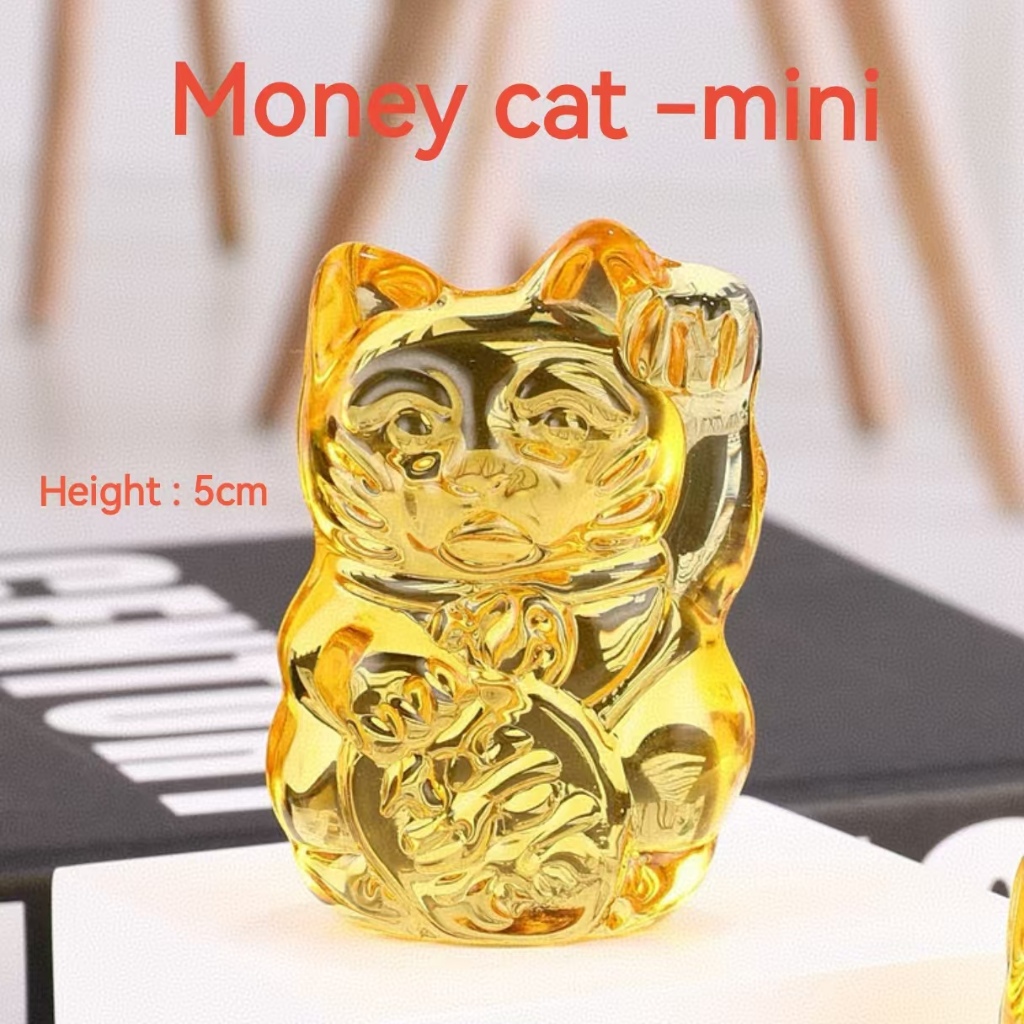 2025 year of snake mini money cat wealth success glass cat item 5cm ...