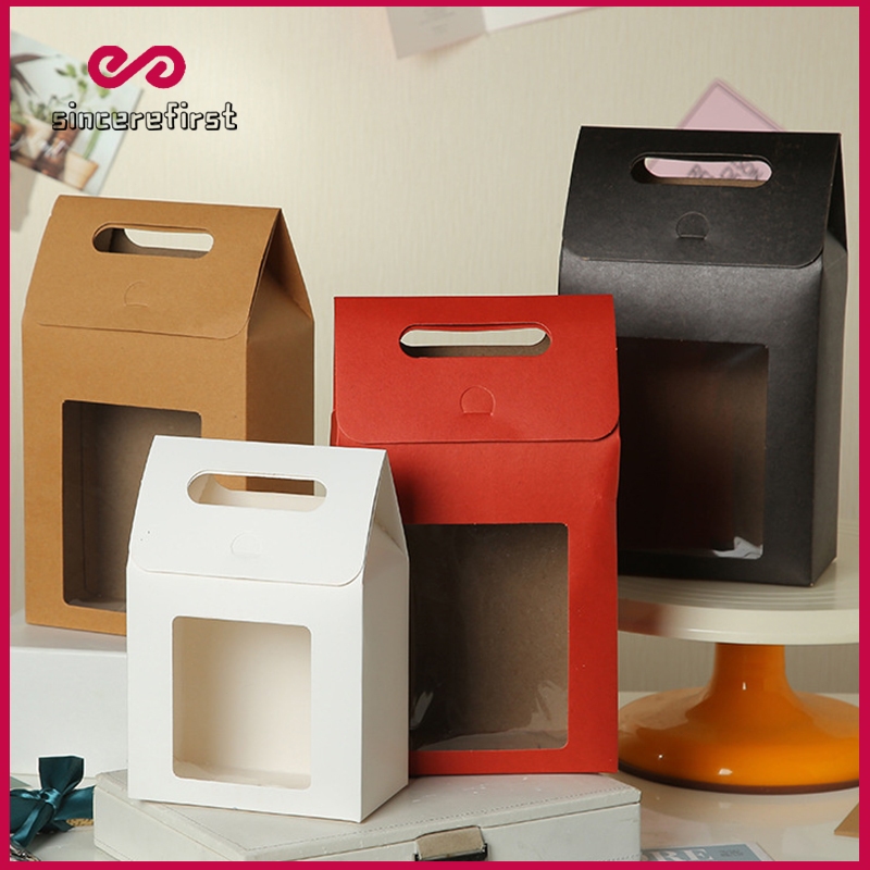 Gift Box Roast Cake Box With Handle Biscuit Box Portable Packaging Box ...