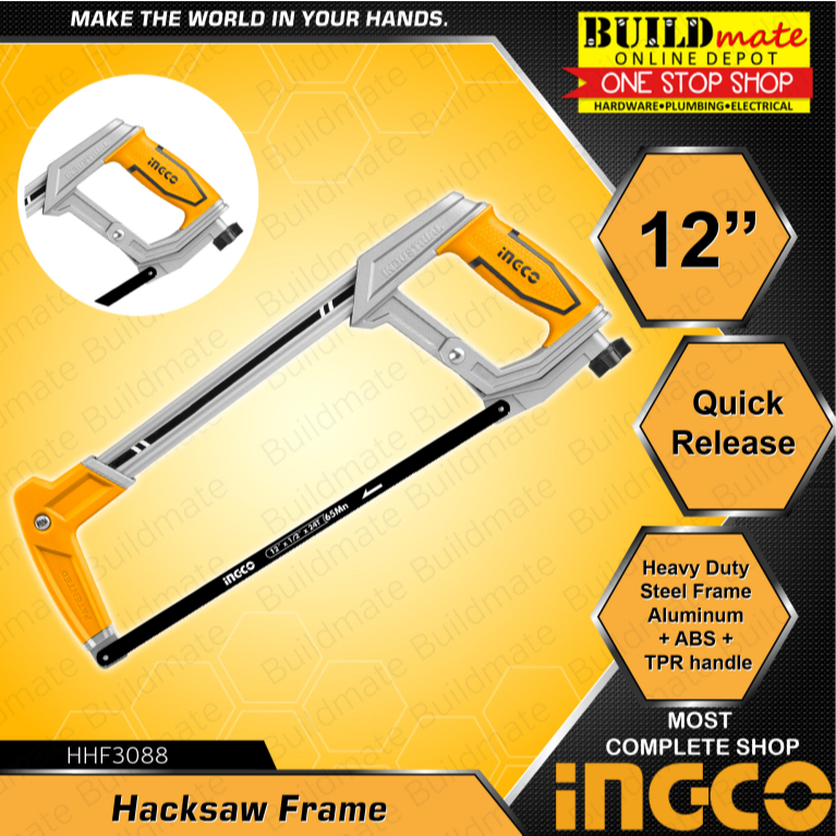 Buildmate x INGCO Heavy Duty Hacksaw Frame 12 inch 300mm HHF3088 IHT ...