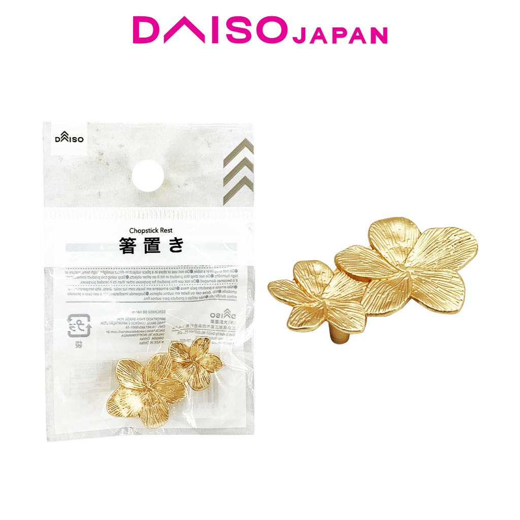 Daiso Metal Gold Chopstick Rest in Two Cherry Blossom Design | Shopee ...
