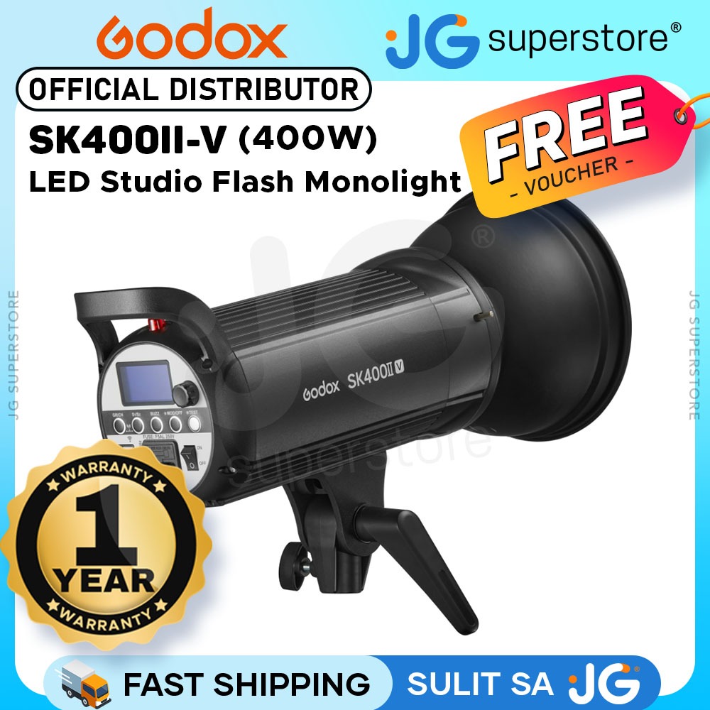 Godox SK400II-V 400W LED Studio Strobe Light Bowens S 2.4GHz Wireless ...