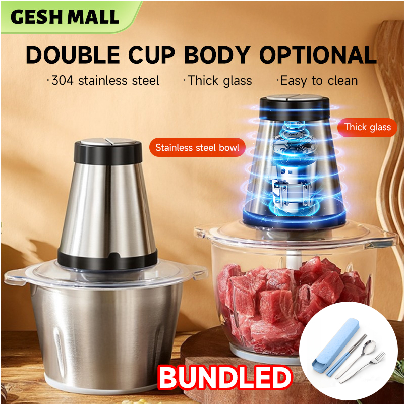 Gesh 3L/4L Meat Grinder Electric Food Processor Large Capacity ...